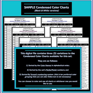 Condensed Color Chart For: SJ STAR-JOY Gold Edition Colored Pencils ...