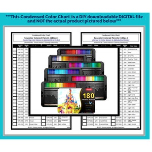 Condensed Chart: Soucolor Colored Pencils (180pc.) - Soft Series (black ...