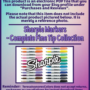 Swatch Form: Sharpie Markers - Complete FINE TIP Collection (black ...