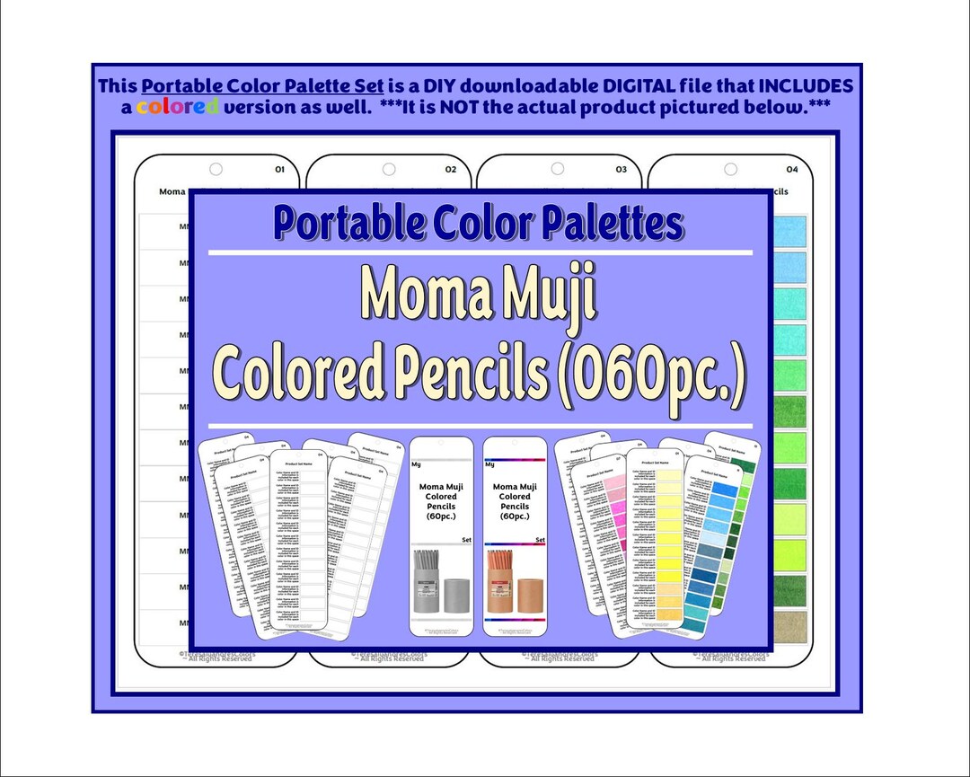 Color Palette Cards: Moma Muji Colored Pencils (060pc.) (colored ...