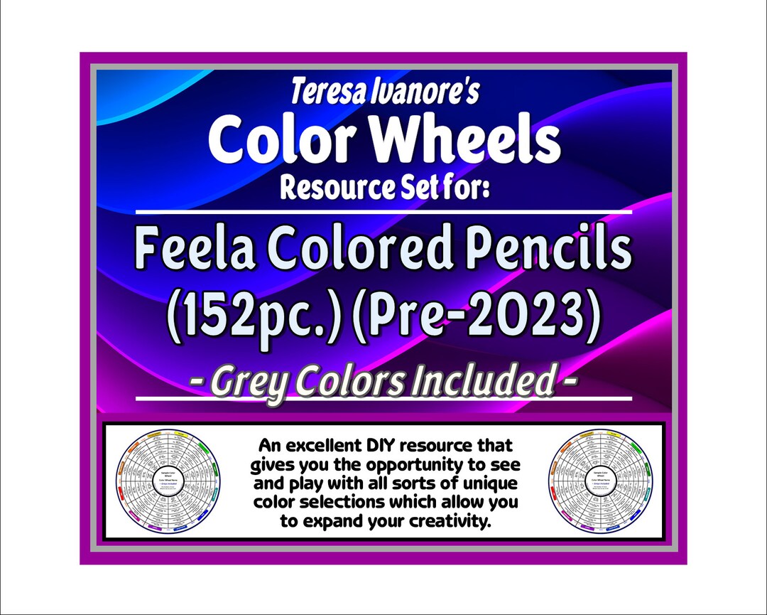 Feela Colored Pencils (152pc.) - (greytones Included) - Color Wheel Set ...