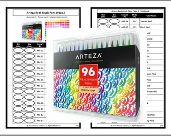 Arteza Color Chart - Etsy