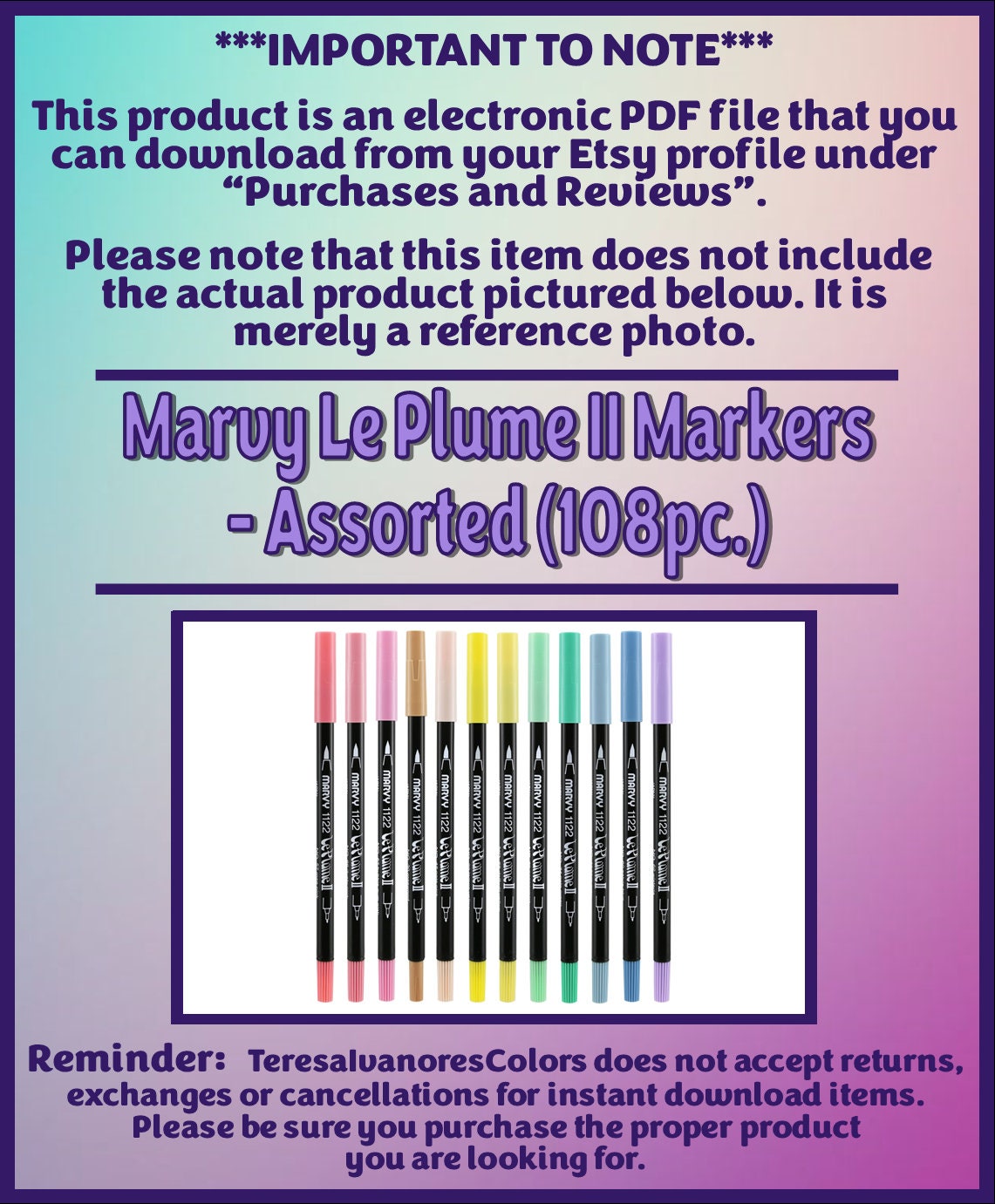 Swatch Form: Marvy Le Plume II Markers (108pc.) - Assorted (black ...