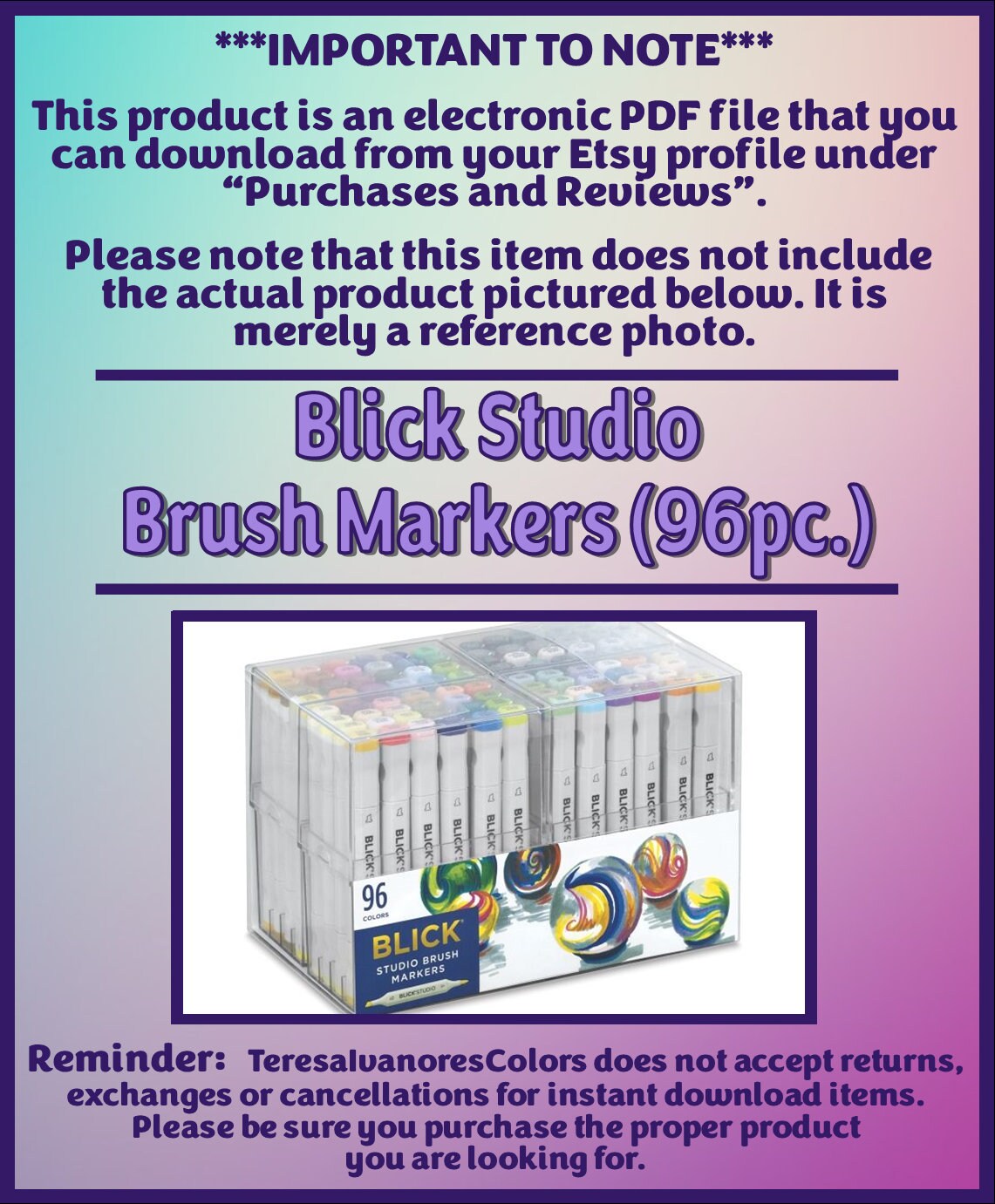 Swatch Form: Blick Studio Brush Markers (096pc.) (black & White Version ...