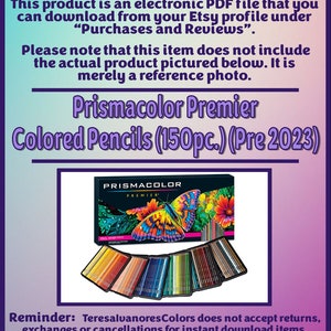 Condensed Color Chart For: Prismacolor Premier Pencils (150pc ...