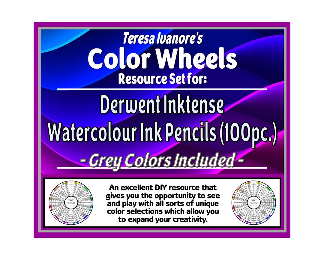 Derwent Inktense Watercolour Ink Pencils (100pc.) - (greytones Included ...
