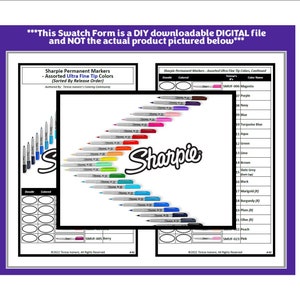 Swatch Form: Sharpie Markers - Complete ULTRA FINE TIP Collection ...