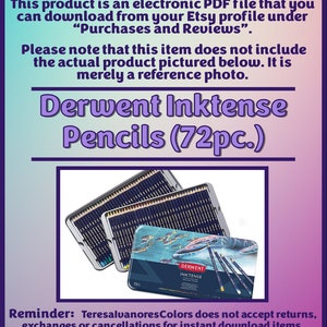 Derwent Inktense Watercolour Ink Pencils (072pc.) - Color Wheel Set by ...