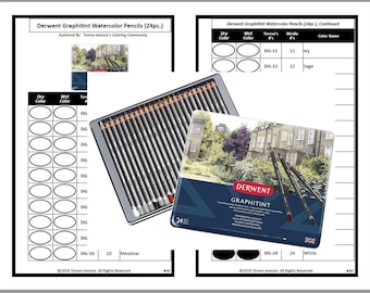 Derwent Graphitint Color Chart - Etsy