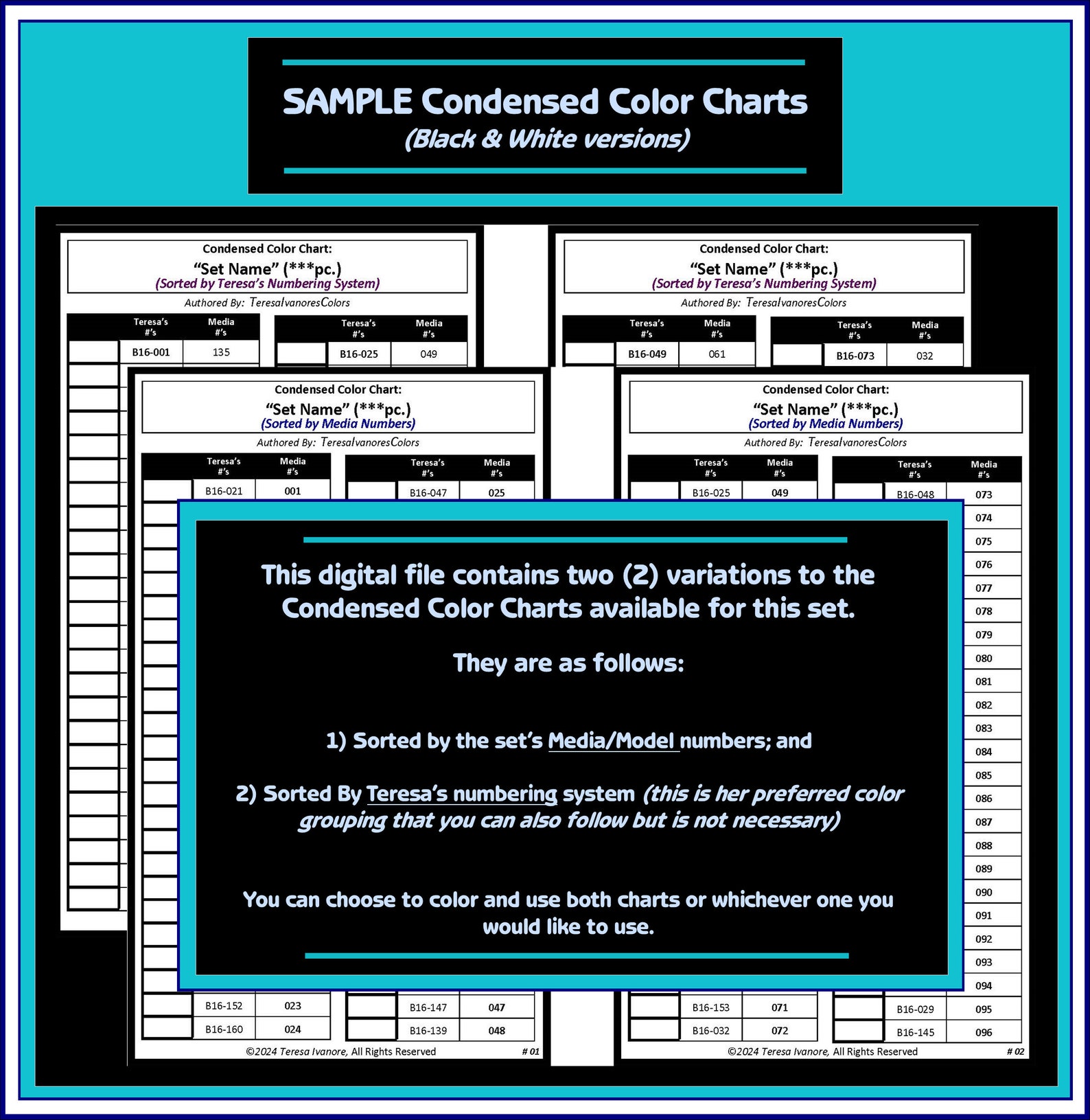 Condensed Color Chart For: Brutfuner Colored Pencils (120pc. Round ...
