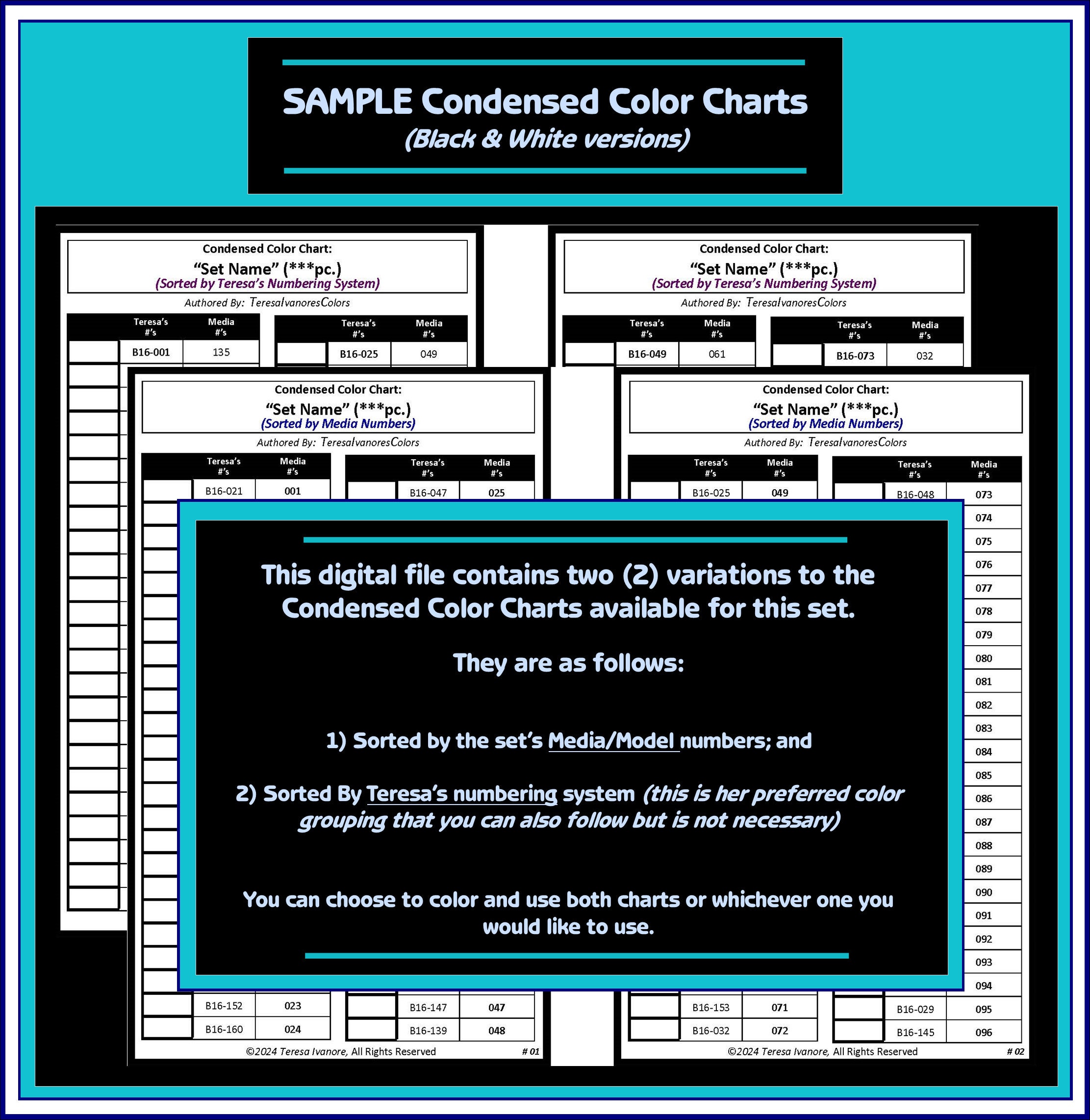 Condensed Color Chart For: Brutfuner Colored Pencils (120pc. Round ...