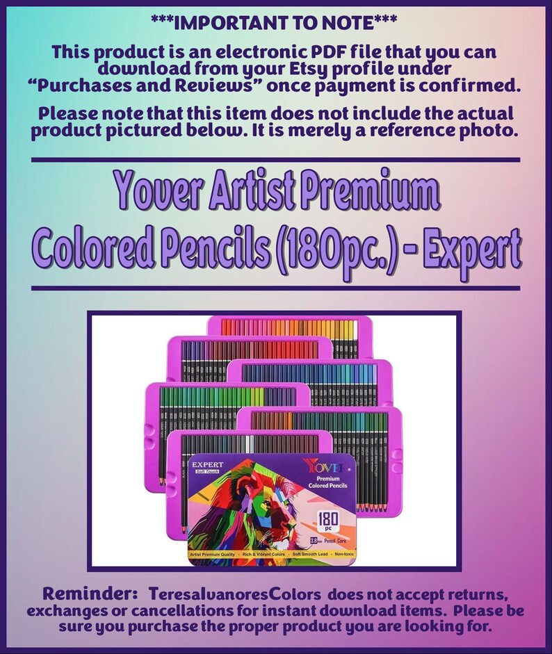 Swatch Form: Yover Artist Premium Colored Pencils (180pc.) - Expert ...