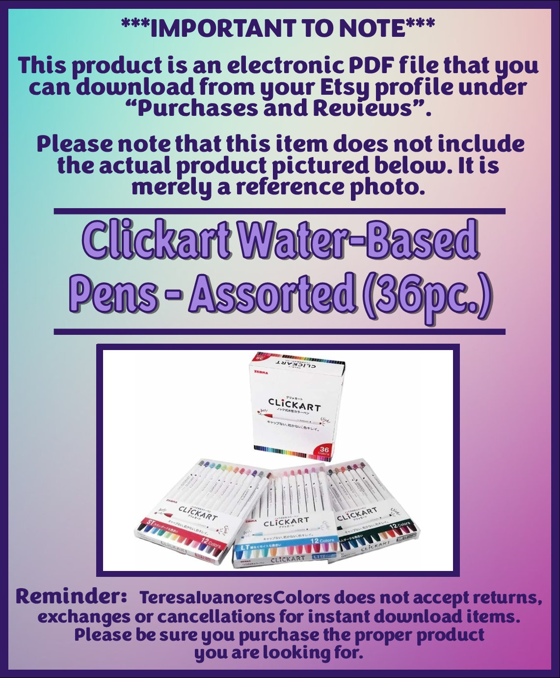 Swatch Form: Zebra Clickart Water-based Pens 036pc. Assorted black ...