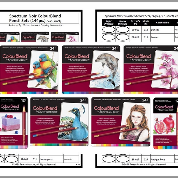 Spectrum Noir Marker Chart - Etsy