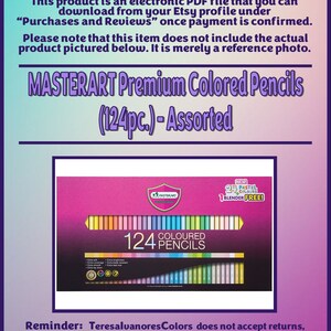 MASTERART Colored Pencil Swatch Form: 124pc (PDF) - Etsy