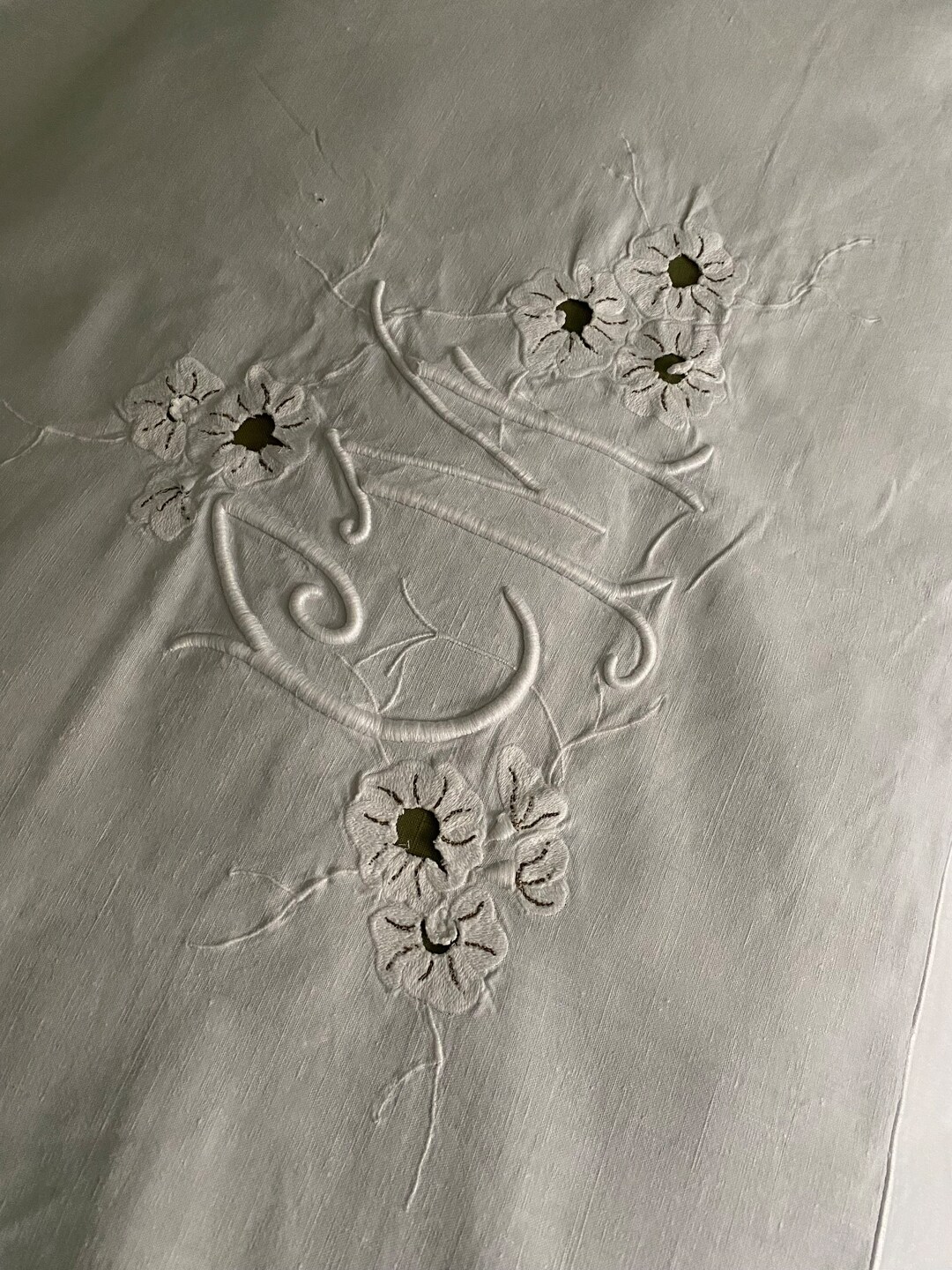 A French Vintage Metis Sheet Monogrammed cm - Etsy