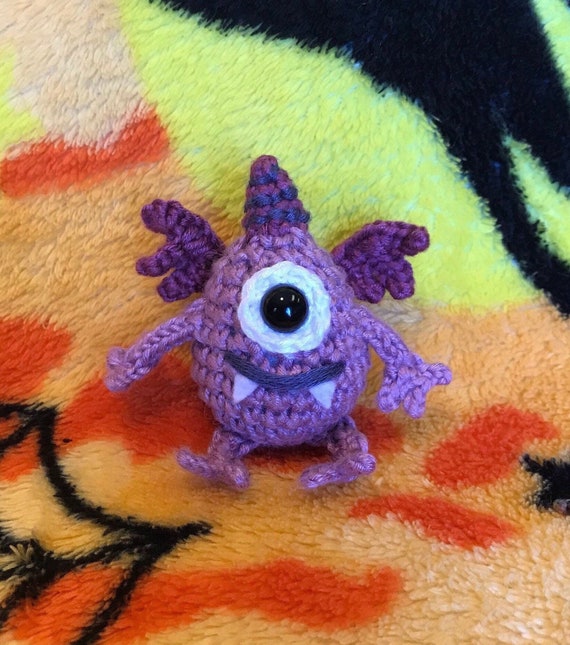 One Eyed One Horned Flying Purple People Eater Mini Amigurumi - Etsy