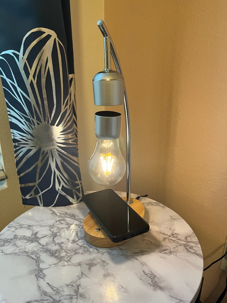 Engraved Magnetic Levitating Lamp Wireless Phone Charger - Etsy