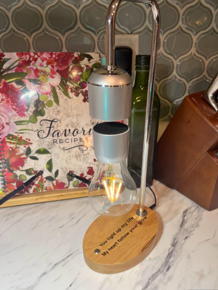 Engraved Magnetic Levitating Desk Lamp - Personalized Gift - Etsy