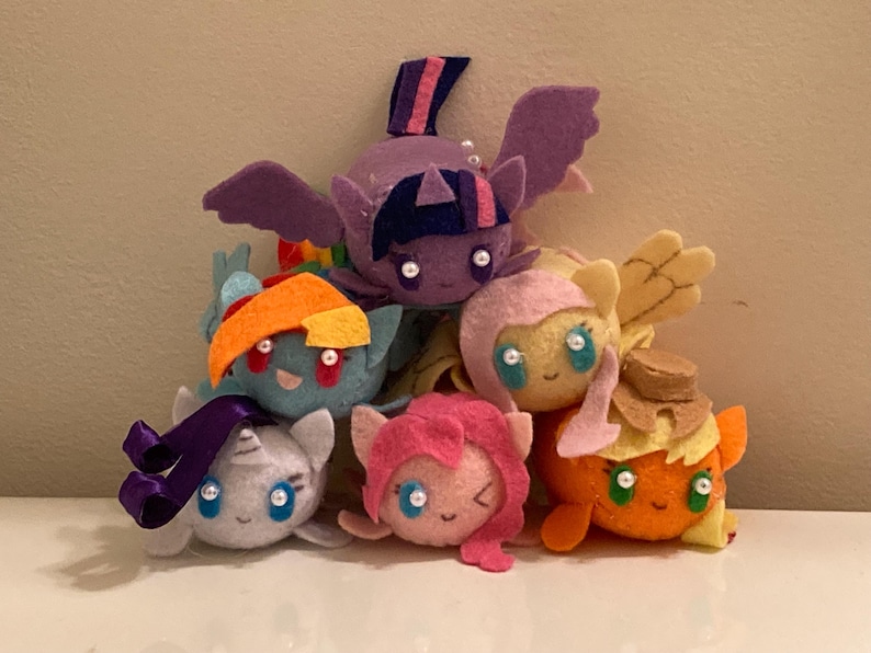 Rainbow Pony Mini Mallow Plush Toy - Etsy