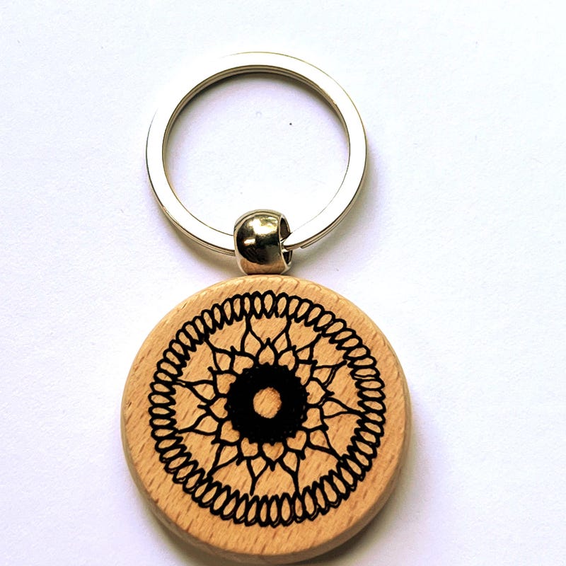 Wooden Keychain - Etsy
