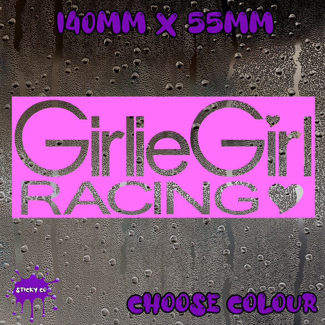 Girlie Girl Racing Finger Car Window Sticker Bumper Sticker Etsy