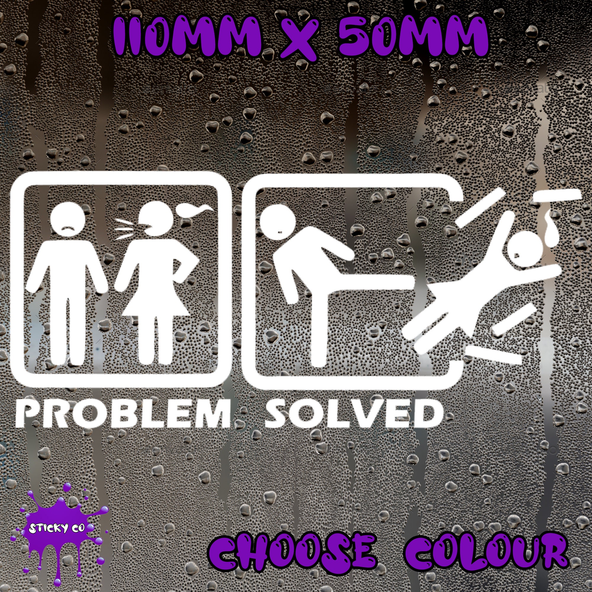 Problem Solved Car Sticker Window Sticker Bumper Sticker Vinyl | Etsy Problem Solved Car Sticker Window Sticker Bumper Sticker Vinyl | Etsy