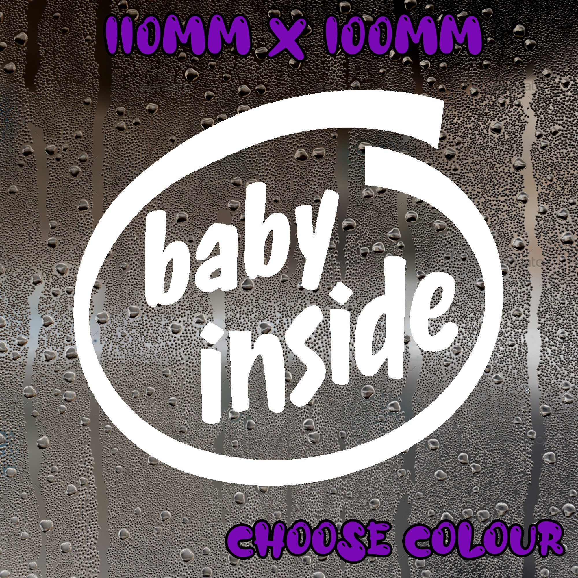 Baby Inside Sticker Inside Car Stickers Bumper Stickers | Etsy