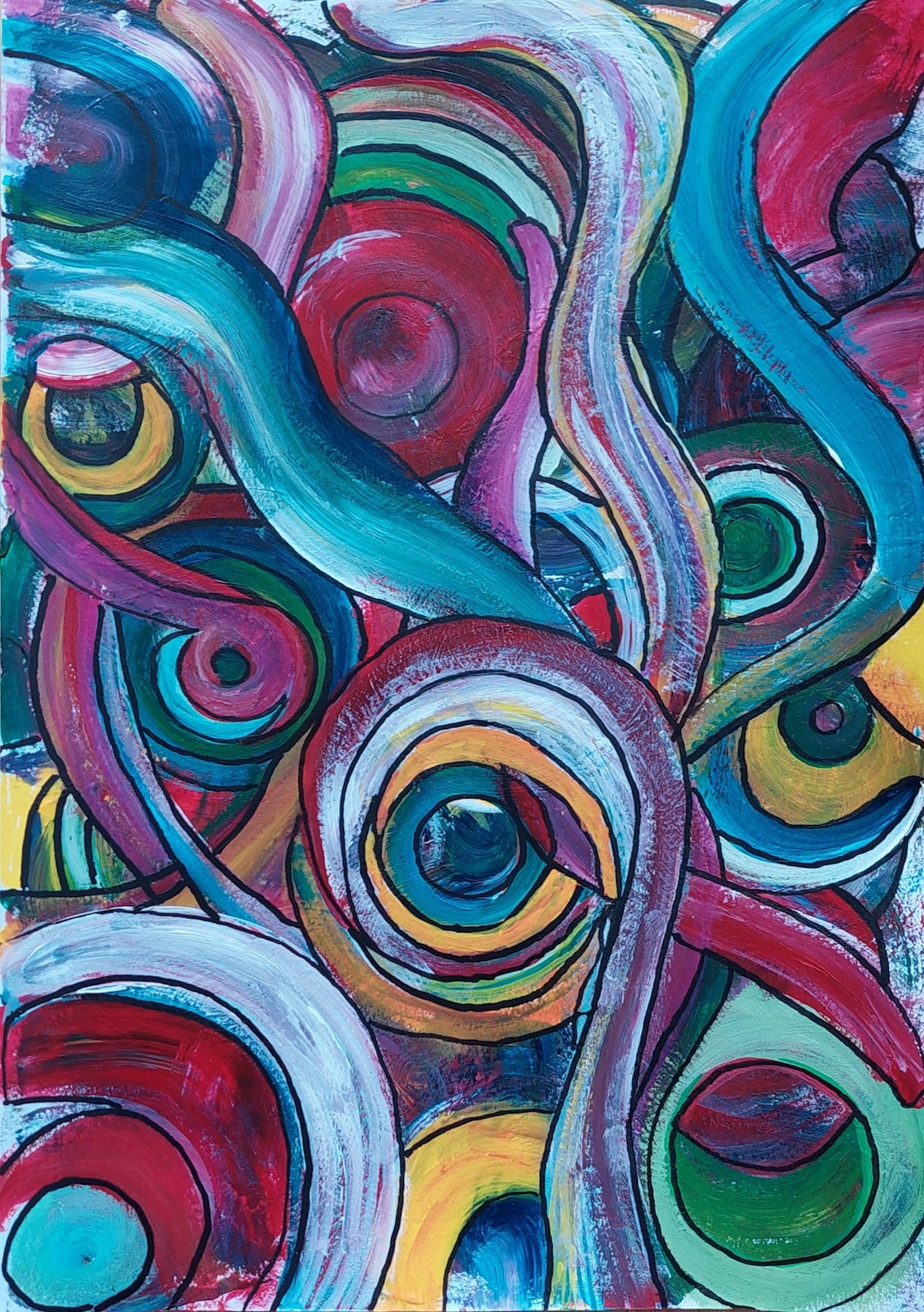 Acrylic Painting Abstract Without Frame - Etsy