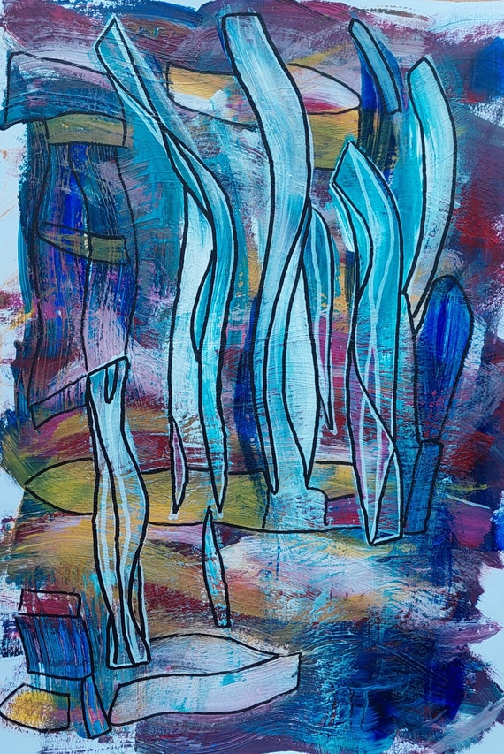 Acrylic Painting Abstract Without Frame - Etsy