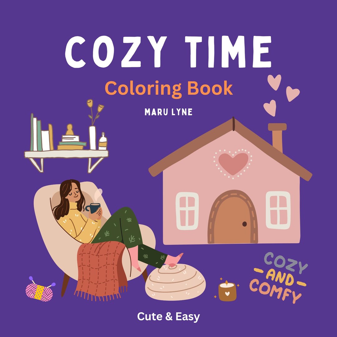 Cozy Time Coloring Book - Instant Download - Autumn Fall Vibes - Winter ...