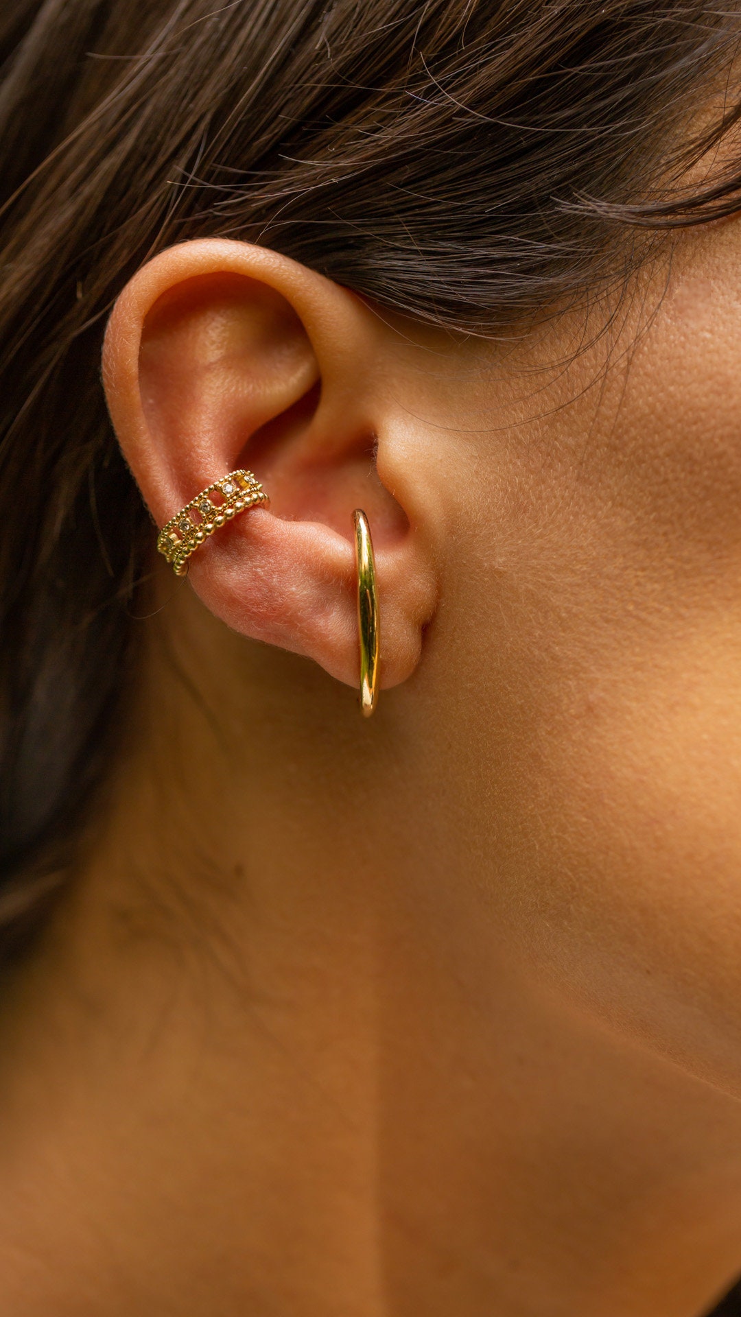 Set of 3 Ear Cuffs Set, Bundle Diamond Earrings, Crystal Ear Cuff Set ...