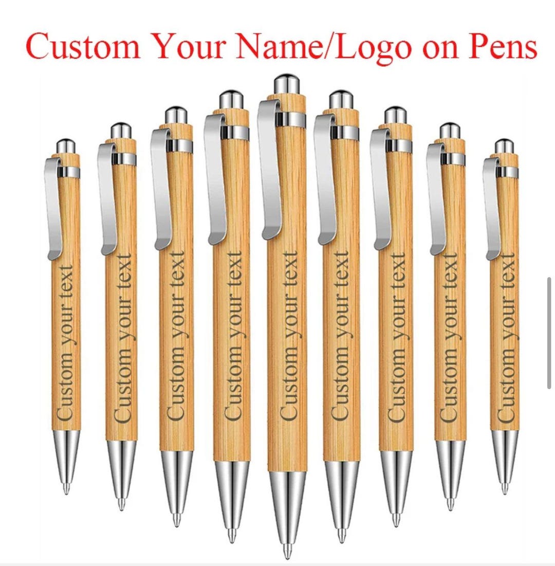 Custom Bamboo Pen Personalized Ballpoint Pens High Quality Customized ...