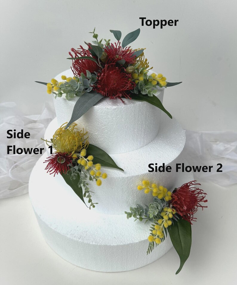 Australian Native Flower Wedding Cake Topper: Yellow Wattle ...