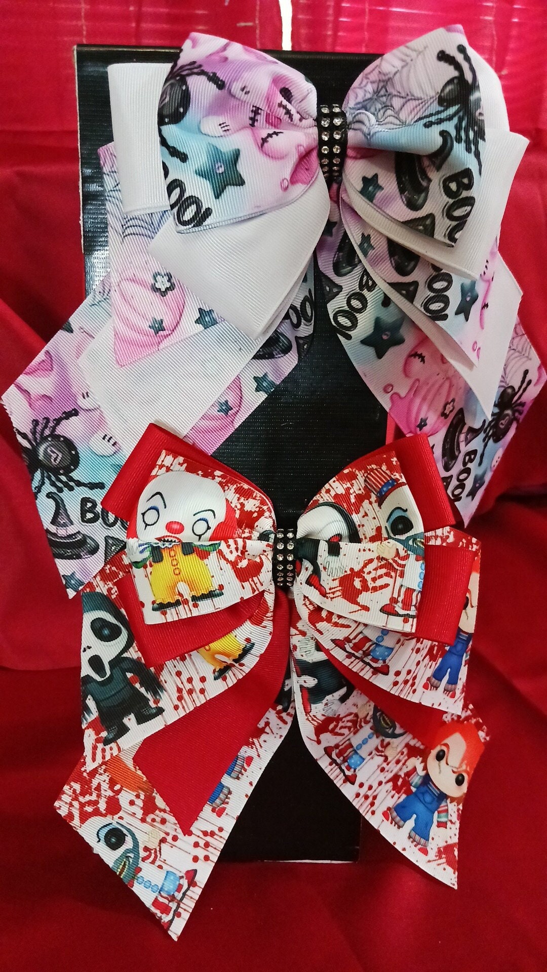 Spooky Halloween Bow/horror Bow,spider Boo Bow/ghostface/jigsaw/chucky ...