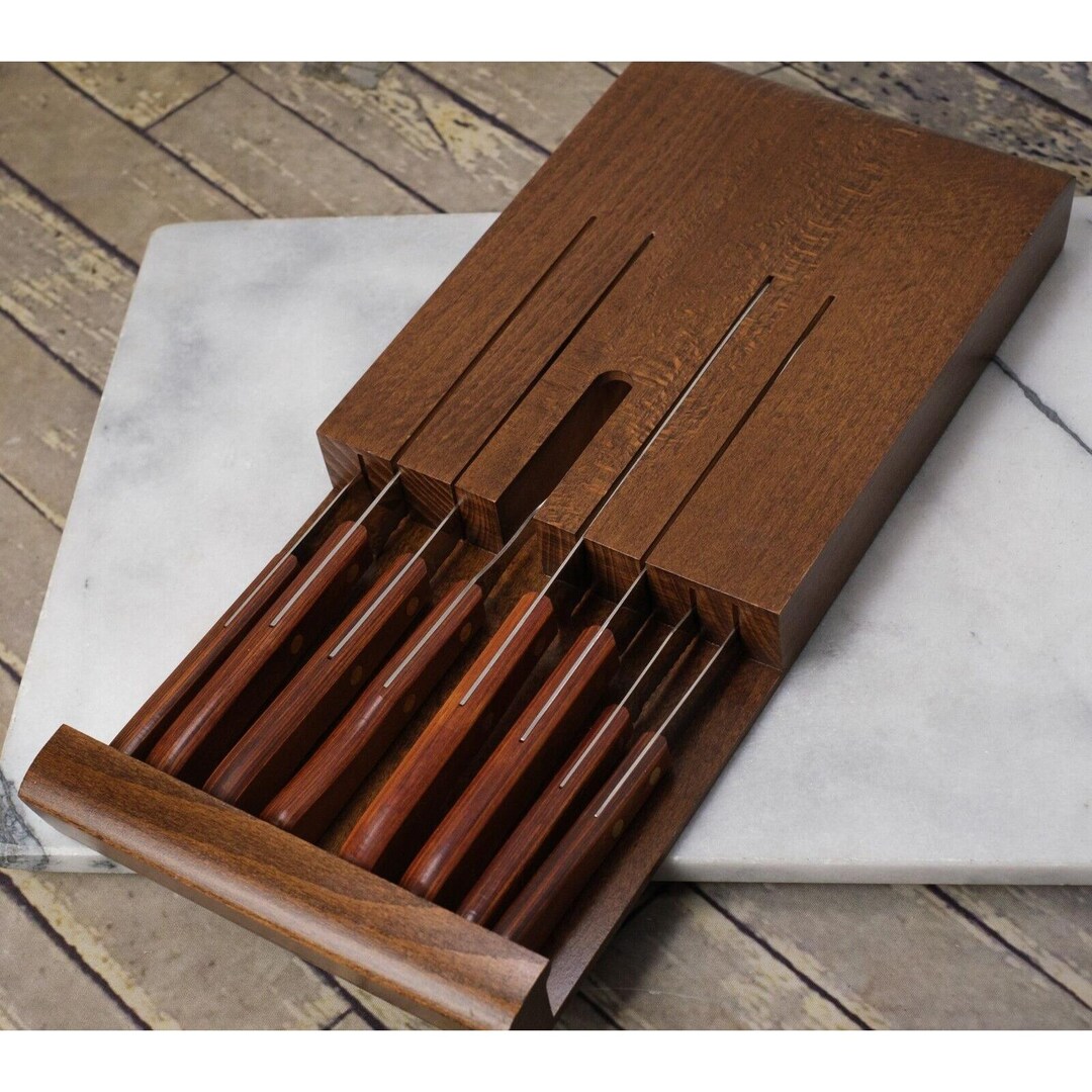 ROBINSON KNIFE 8 Piece Set With Wood Wall Display CLEAN Vintage - Etsy