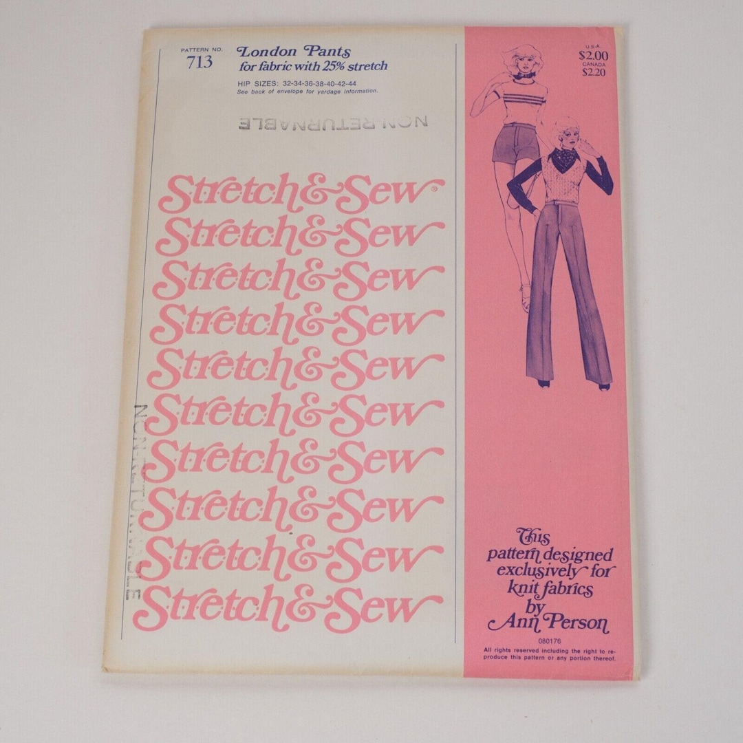 STRETCH & SEW London Pants Shorts Sewing Pattern 713 Ann Person Knit ...