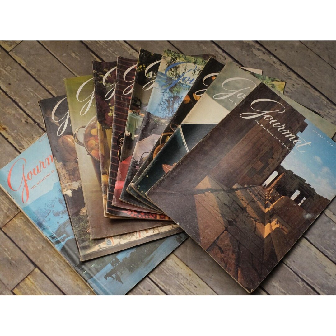 GOURMET MAGAZINE 10 Issue Lot 1970 (no Feb & April) Months Good ...