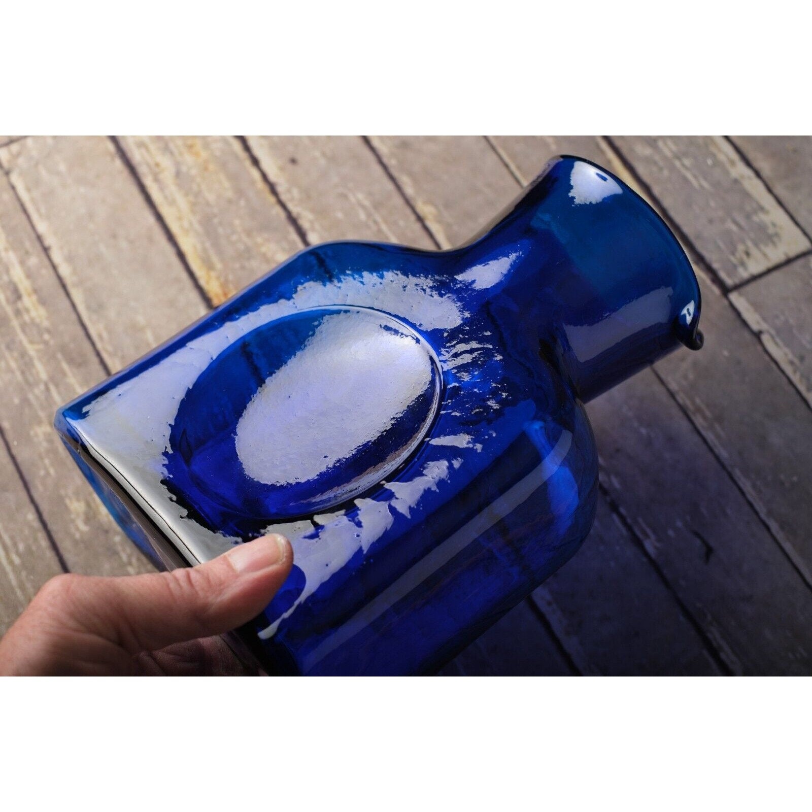 BLENKO Water Carafe 384 Glass Water Bottle or Carafe 8 Sapphire or ...