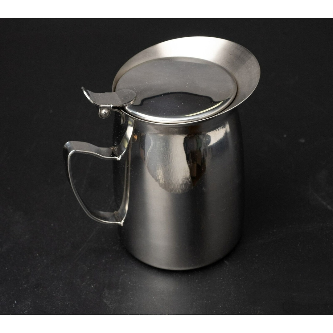 POLAR WARE USA Stainless Steel Insulated Cream Pitcher Hinged Lid #3-76 ...