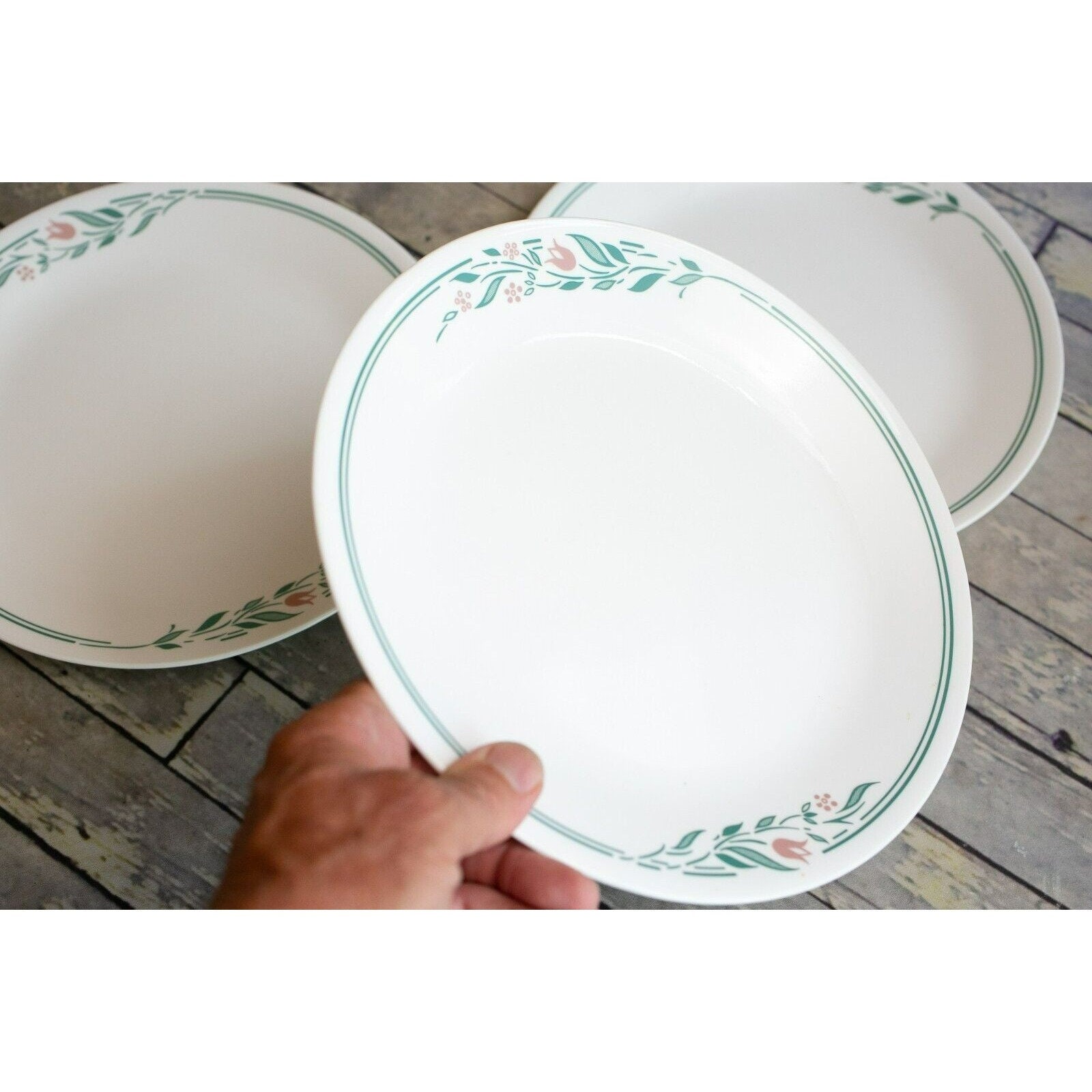 Vintage CORELLE Rosemarie Floral Pink Blue Flower Round Dinner - Etsy