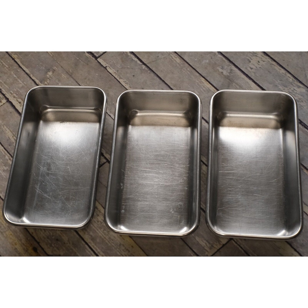 VOLLRATH Stainless Steel Kitchen or Medical Pans or Trays Rectangle-set ...