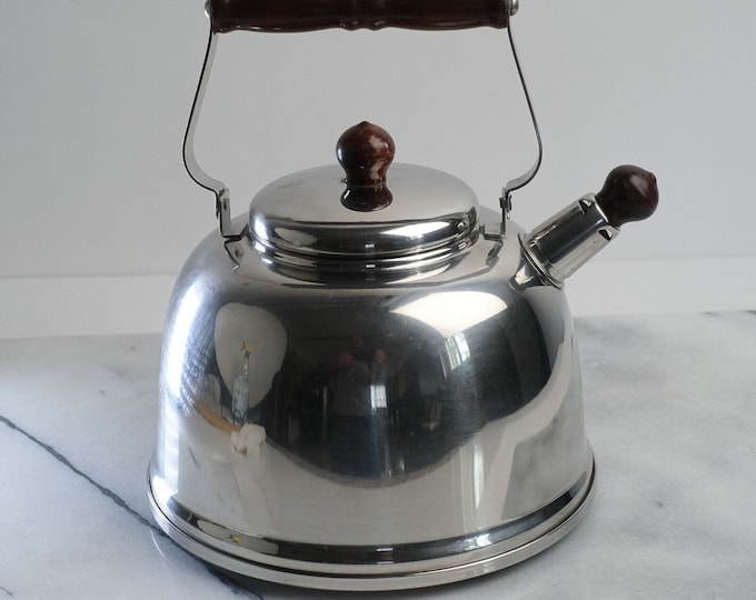 FARBERWARE Tea Kettle Pot 753 2.5 Quart Lid and Whistler Stainless ...