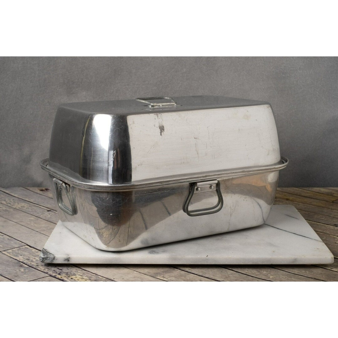 Vintage WEAR EVER Aluminum Roasting Pan With Lid and Trivet - Etsy