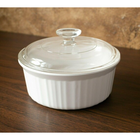 CORNING WARE French White Round Casserole F-5-B 1.5 Quart 1.6 | Etsy
