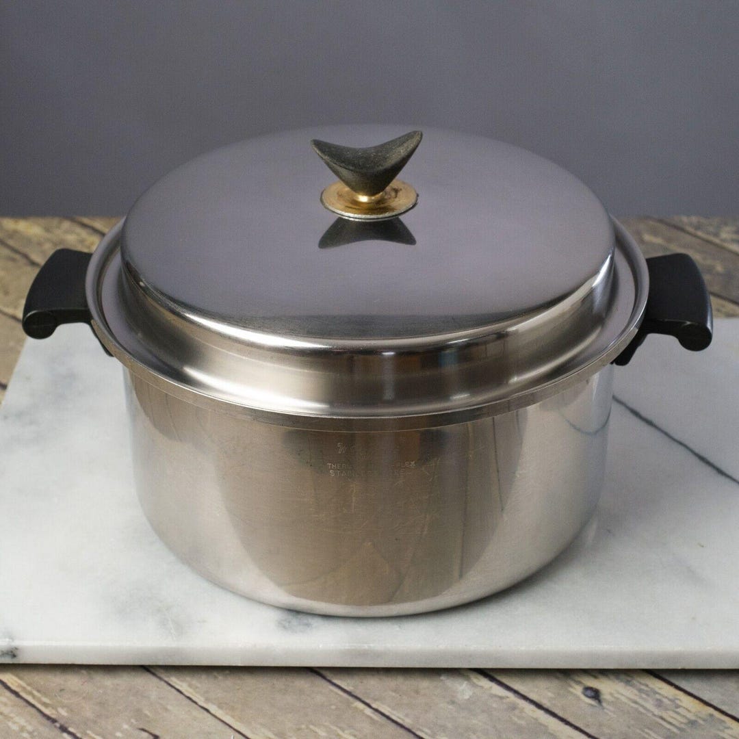 WONDER WARE Thermium Multi-plex Stainless Steel 6 Quart Stock Pot With ...