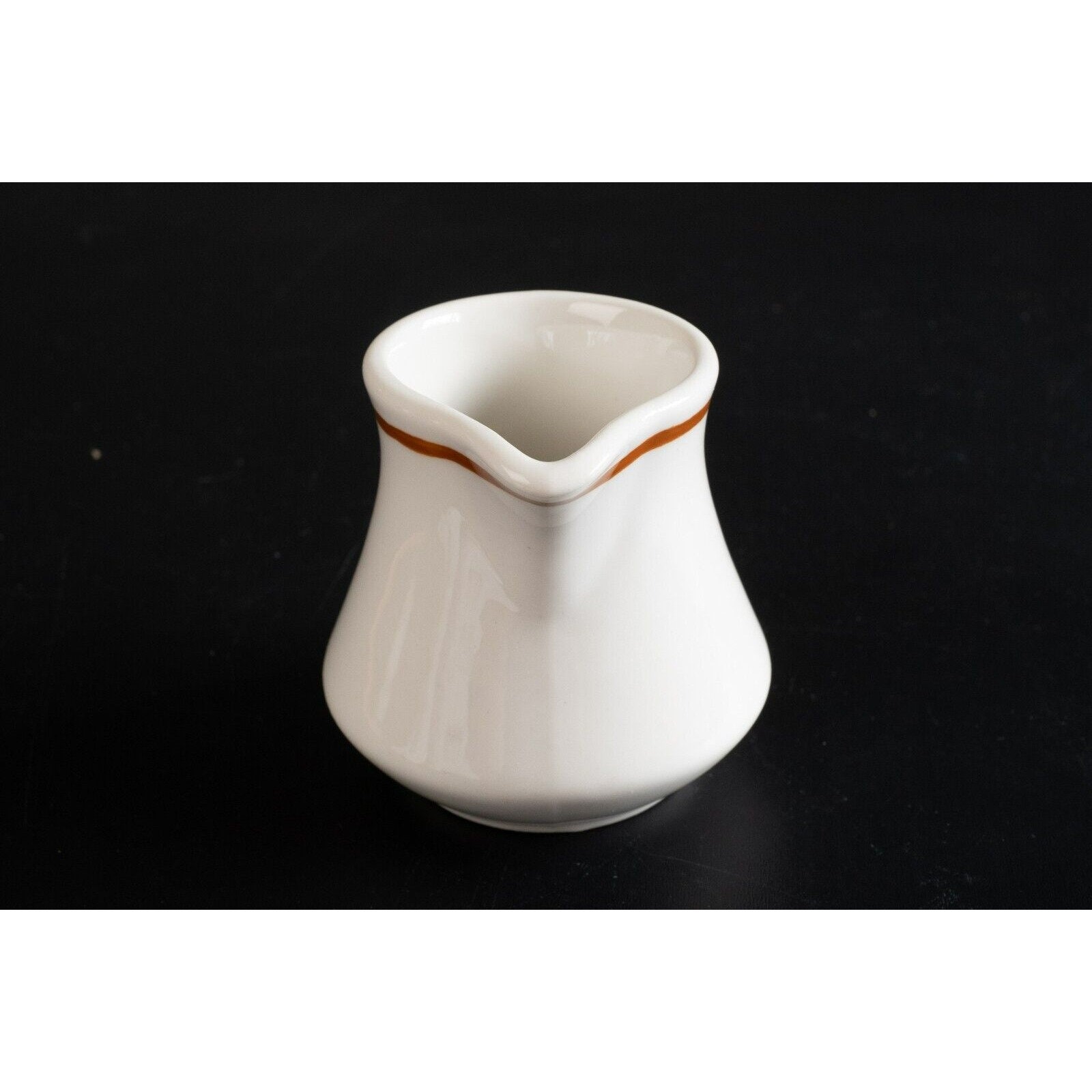 Vintage WALKER CHINA Creamer Pitcher Ivory Rust Stripe Alco - Etsy