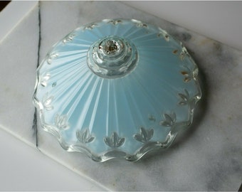 Blue Glass Lamp Shade | Etsy