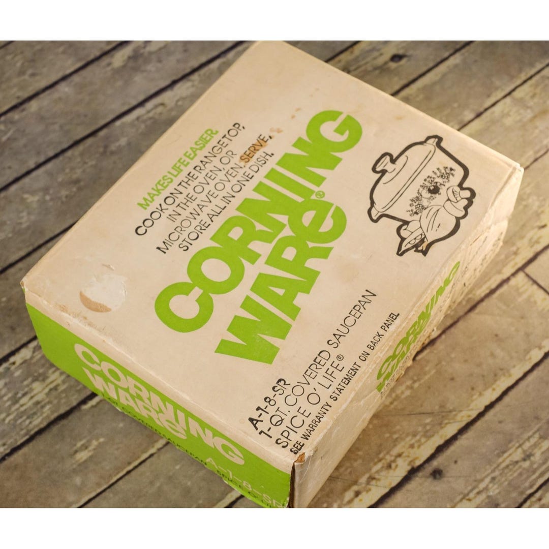 CORNING WARE Spice O' Life Covered Casserole Dish A-1-8-SR 1 Quart New ...