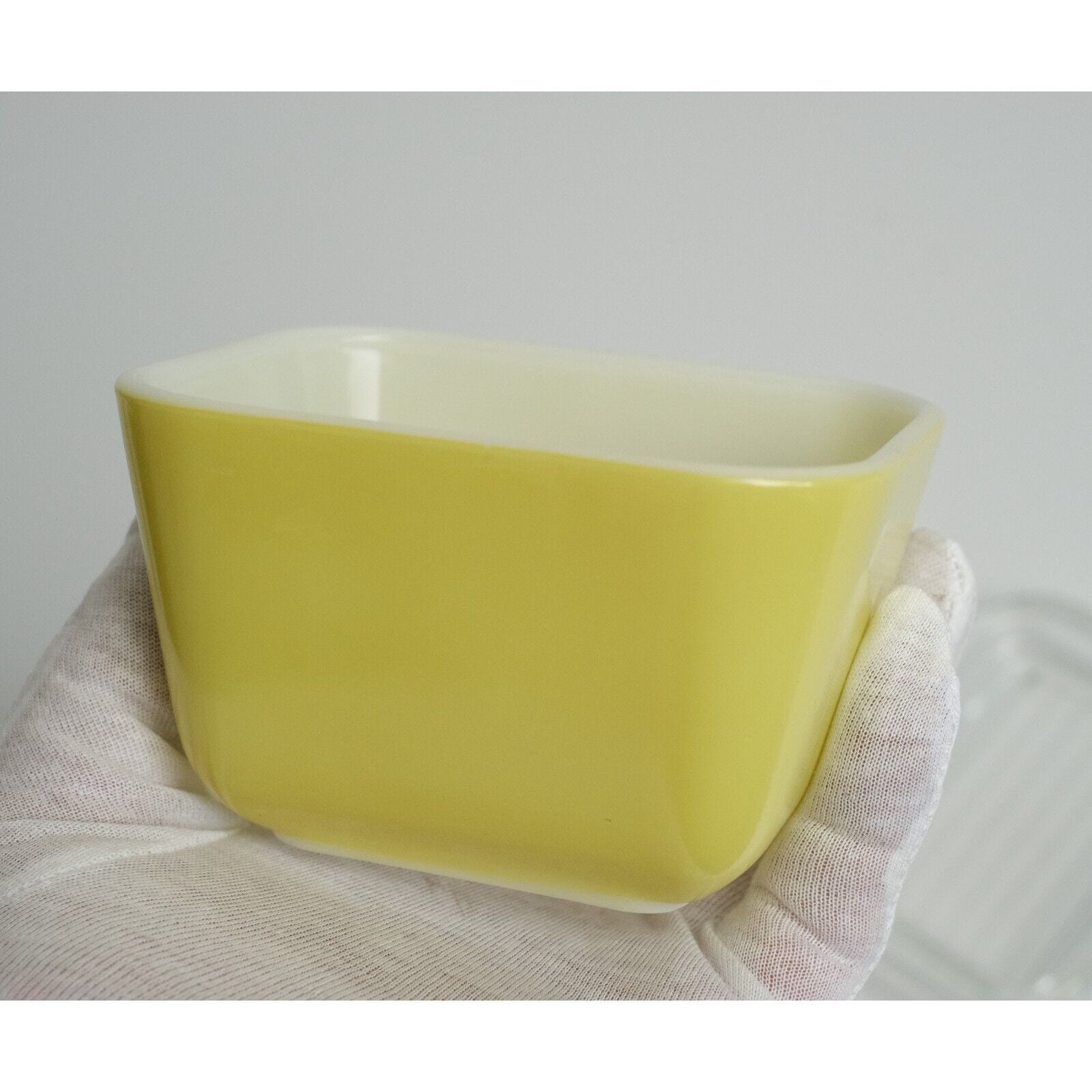 PYREX Small Refrigerator Dish 501B Yellow 1.5 Cup With Ribbed Lid 503c ...